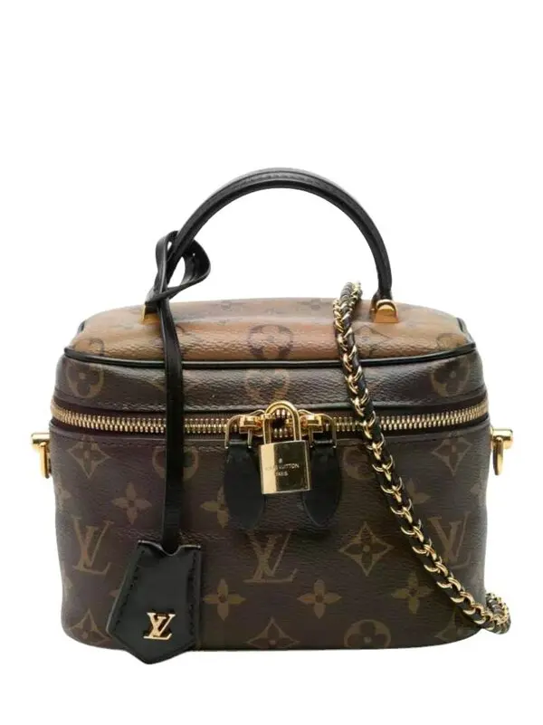 LOUIS VUITTON Monogram Reverse Vanity Pm Satchel - Brown