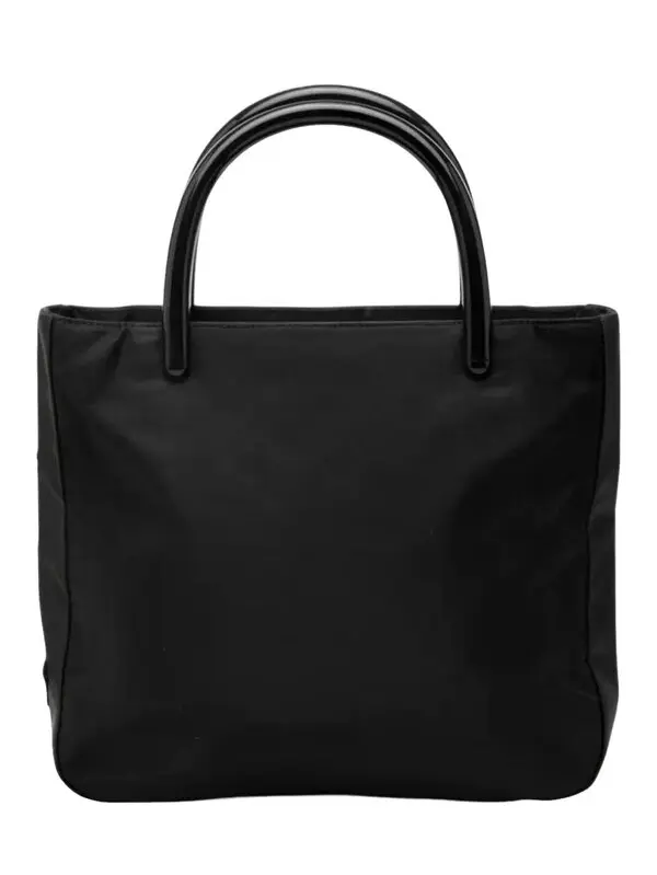 Prada 2000-2013 Tessuto Acrylic Top Handle Tote Bag - Black