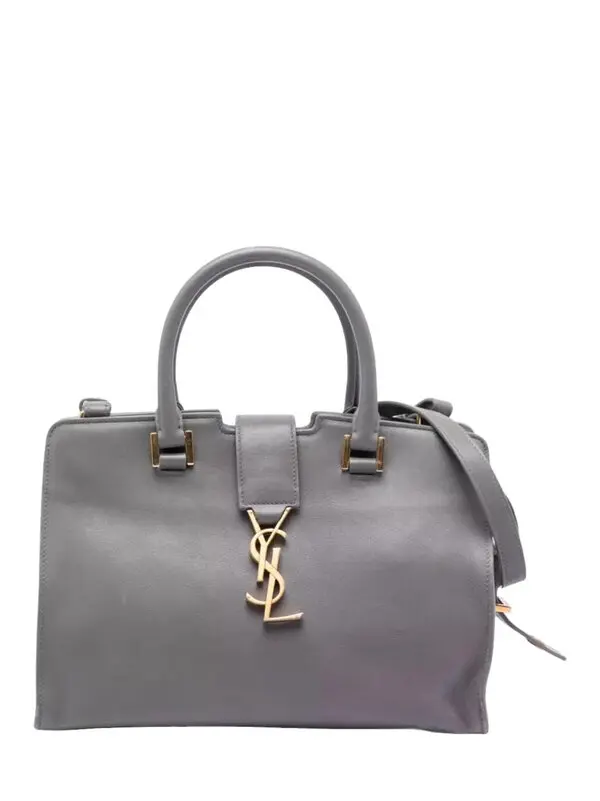 Saint Laurent 2016 Baby Monogram Downtown Cabas Satchel - Grey