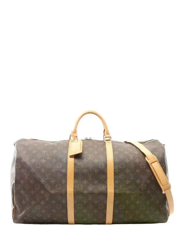 LOUIS VUITTON 2000 Monogram Keepall Bandouliere 60 Travel Bag - Brown