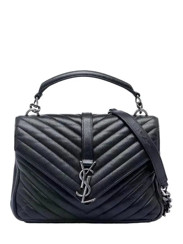 Saint Laurent 2016 Medium College Satchel - Black