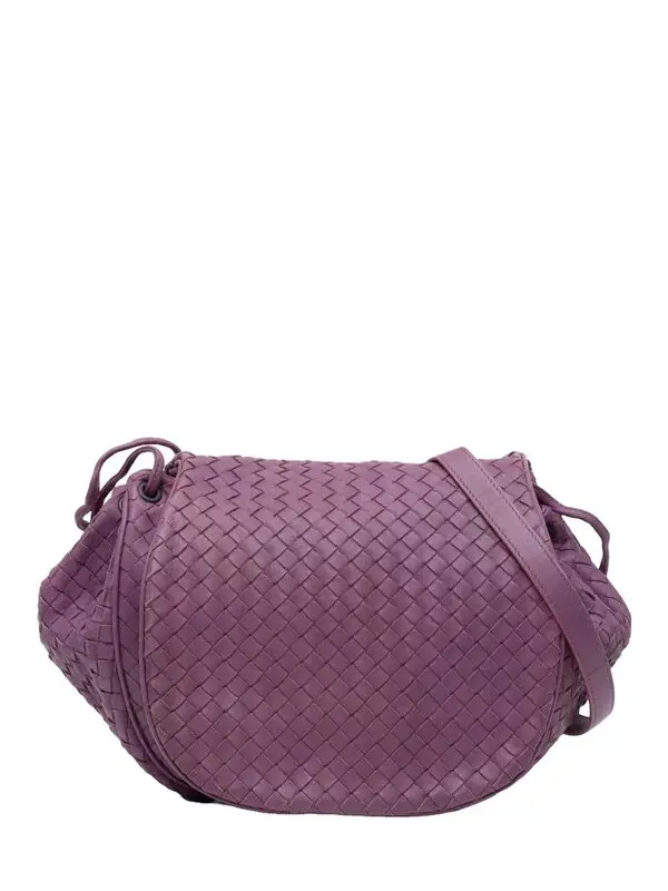 Bottega Veneta 2012-2024 Nappa Intrecciato Flap Crossbody Bag - Purple