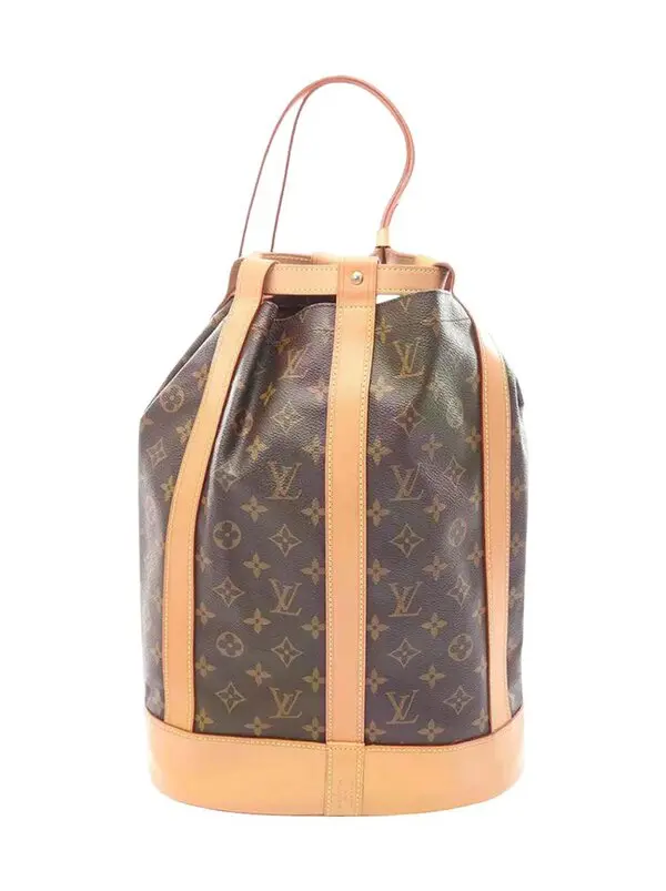 LOUIS VUITTON 1997 Monogram Randonnee Pm Bucket Bag - Brown