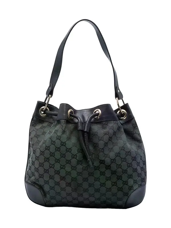 Gucci Gg Canvas Bucket Bag - Green