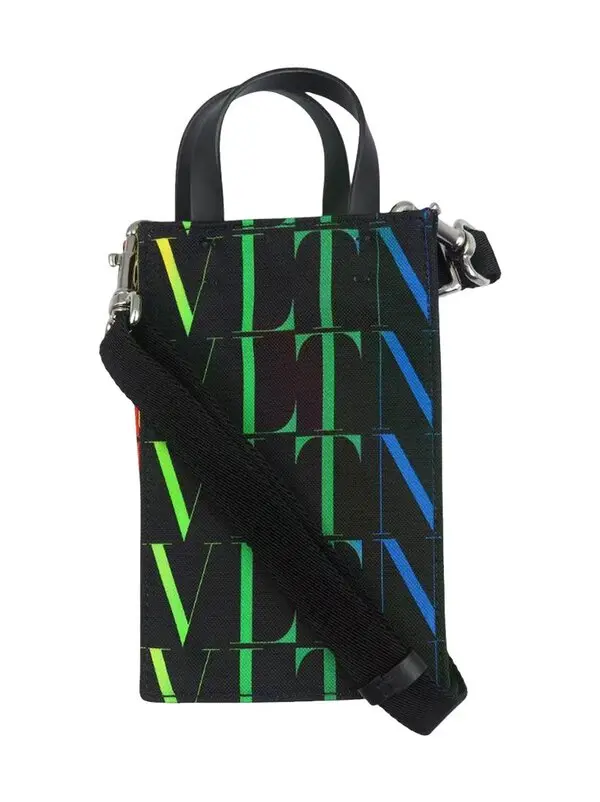 Valentino Garavani Canvas Vltn Satchel - Black