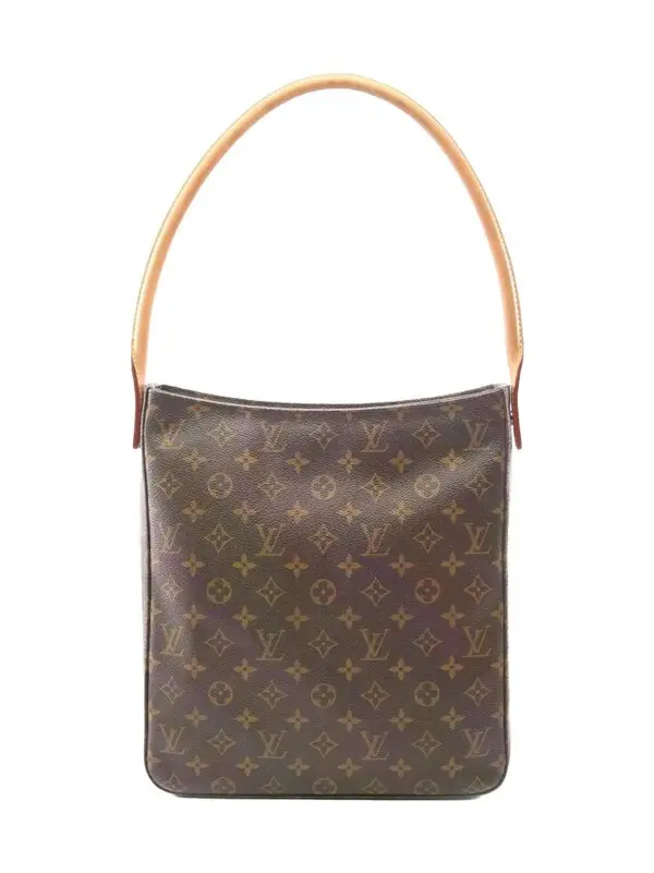 LOUIS VUITTON 2002 Monogram Looping Gm - Brown