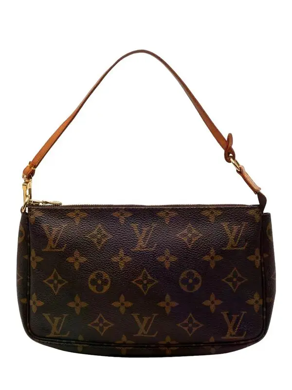 LOUIS VUITTON 1999 Monogram Pochette Accessoires Shoulder Bag - Brown