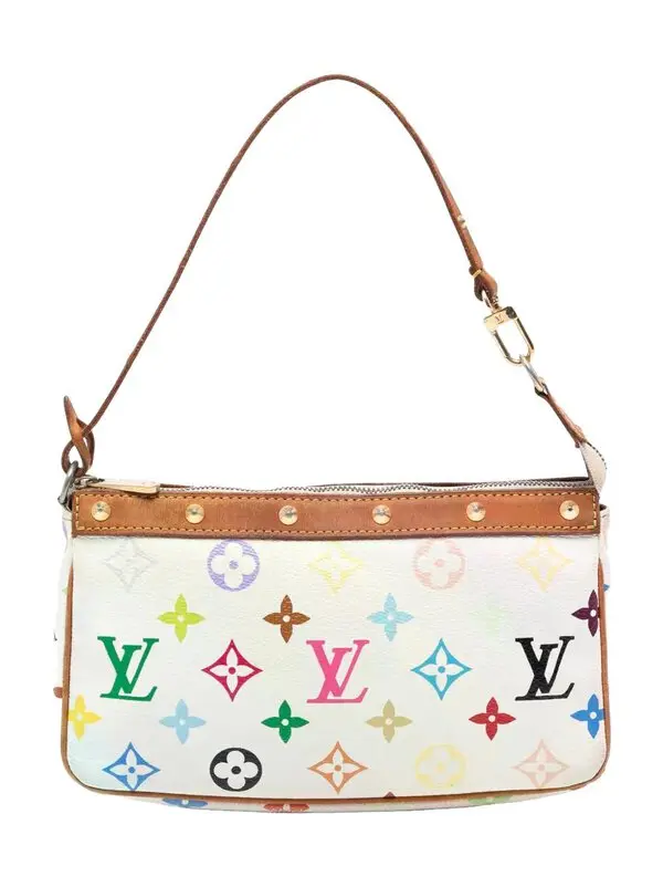 LOUIS VUITTON 2002 Monogram Multicolore Pochette Accessoires - White