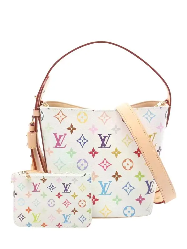LOUIS VUITTON Monogram Multicolore All-in Bb Handbag - White
