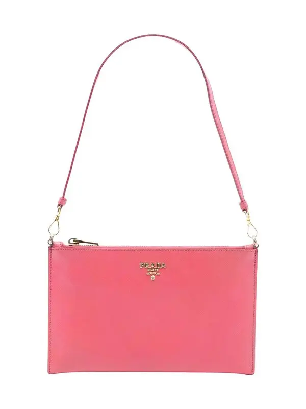 Prada Saffiano Leather Shoulder Bag - Pink