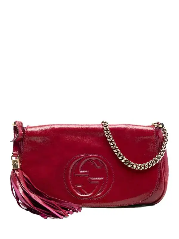 Gucci Medium Soho Chain Flap Crossbody Bag - Pink