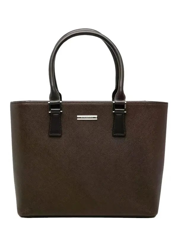 Burberry Leather Tote Bag - Brown
