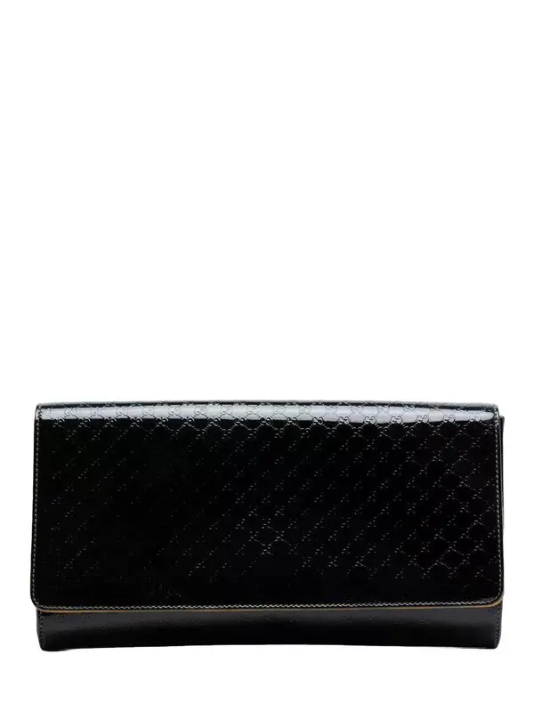 Gucci Microssima Patent Broadway Clutch Bag - Black