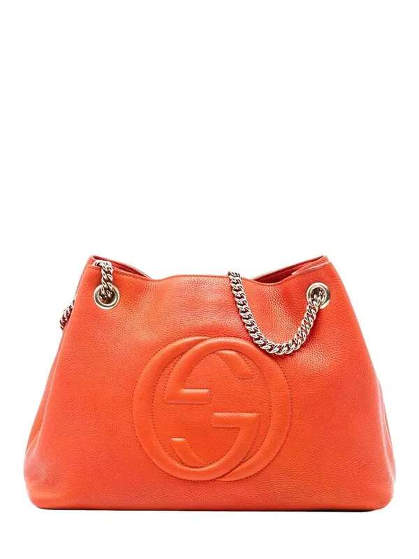 Gucci 2016-2025 Medium Soho Chain Tote Bag - Orange