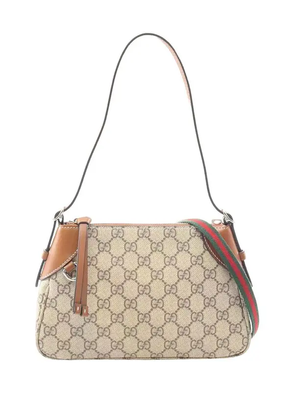 Gucci 2016-2026 Medium Gg Supreme Emblem Shoulder Bag - Neutrals