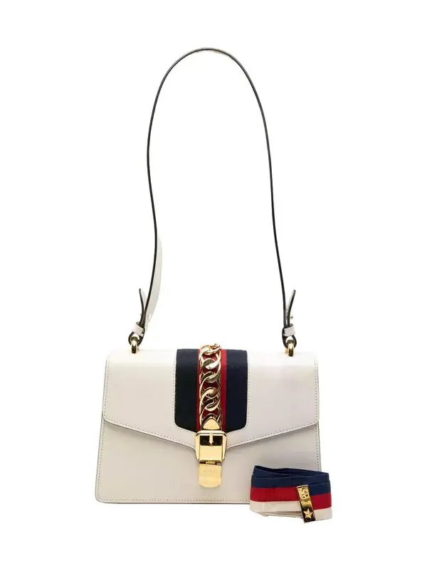Gucci Sylvie Web Satchel - White