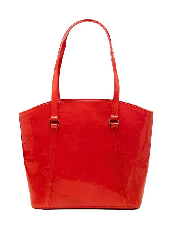 LOUIS VUITTON 2012 Monogram Vernis Avalon Mm Tote Bag - Red