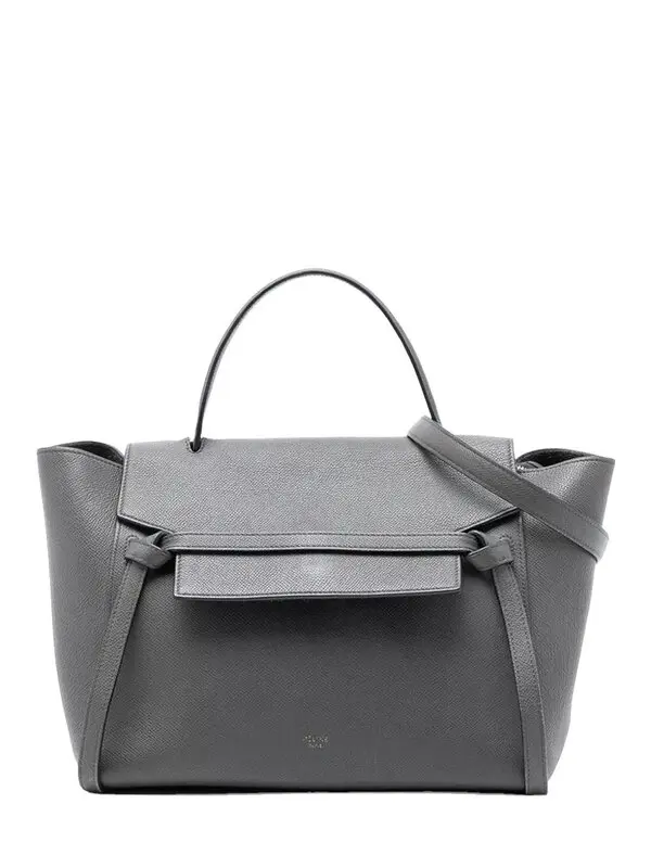 Celine Mini Grained Calfskin Belt Bag Satchel - Grey