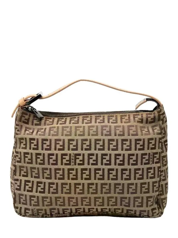 Fendi 2000-2010 Zucchino Canvas Handbag - Brown