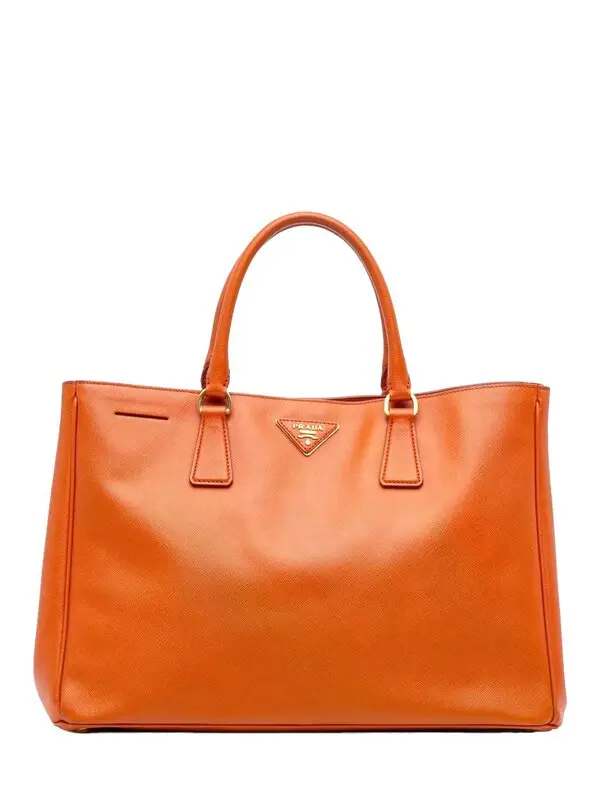 Prada Large Saffiano Lux Galleria Tote Bag - Orange