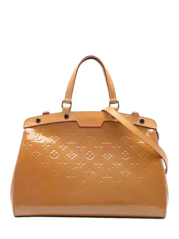 LOUIS VUITTON 2013 Monogram Vernis Brea Mm Satchel - Brown