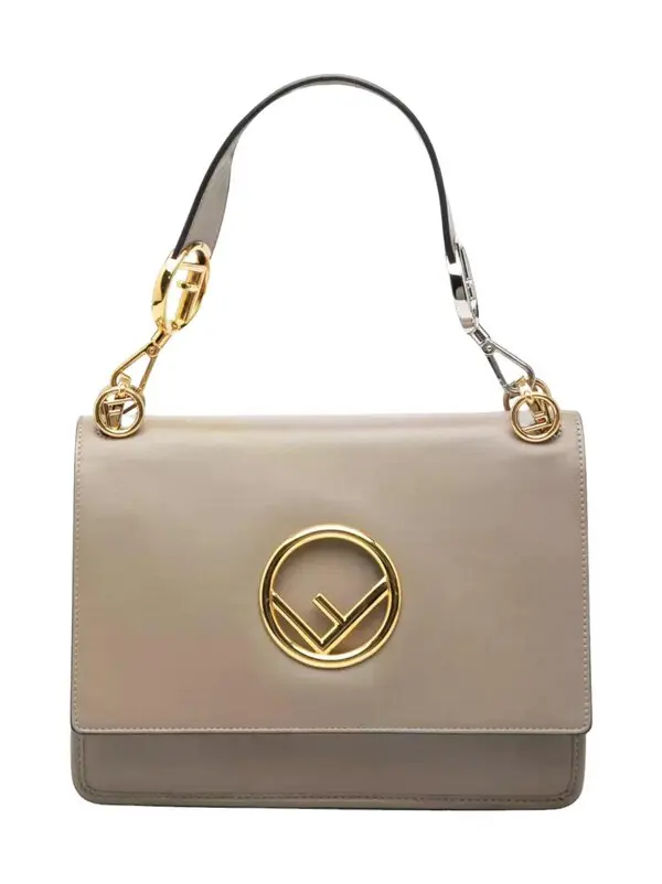 Fendi 2010-2025 Smooth Leather Kan I F Satchel - Neutrals