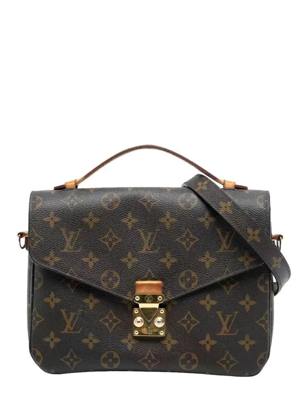 LOUIS VUITTON 2016 Monogram Pochette Metis Satchel - Brown