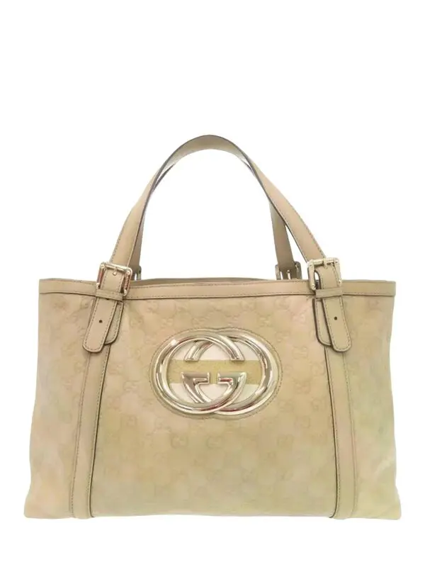 Gucci Ssima Web Dialux Britt Tote Bag - Neutrals