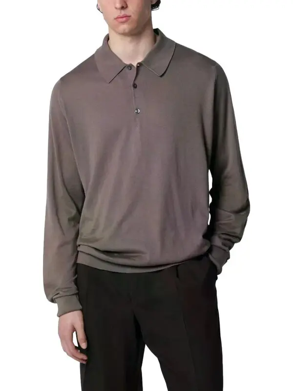 John Smedley Finchley Long-sleeve Polo Shirt - Brown