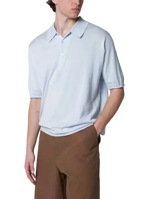 John Smedley Short-sleeve Polo Shirt - Blue