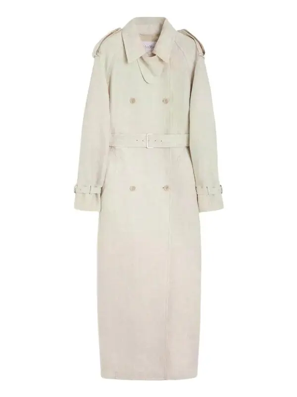 Max Mara Belted Double-breasted Coat - Neutrals