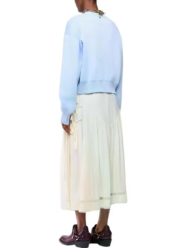 Rabanne Floral-embroidered Cardigan - Blue