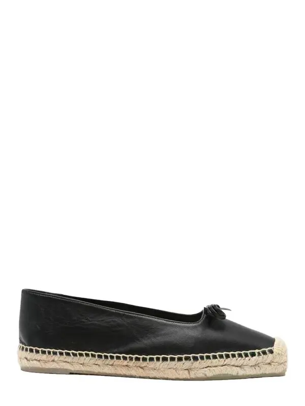 CastaÑer Pax Leather Espadrilles - Black