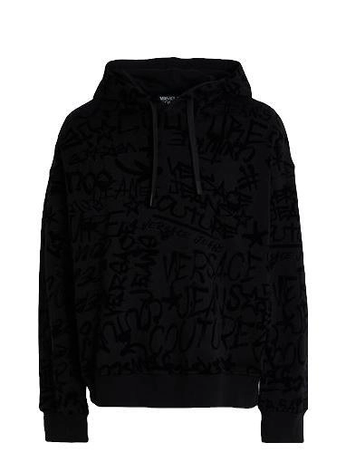 Versace Sweatshirt In Cotton And Elastane - Black