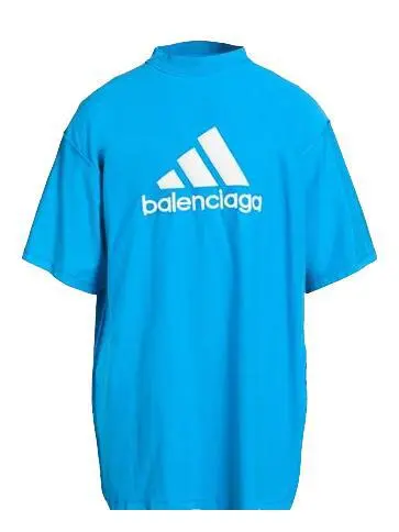 BALENCIAGA X ADIDAS ORIGINALS T-shirt Azure Size Cotton - Blue
