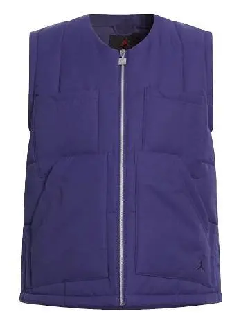 JORDAN Quilted Vest With Embroidered Logo - Purple