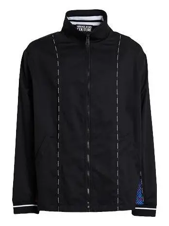 Versace Bright Polyester And Cotton Jacket - Black