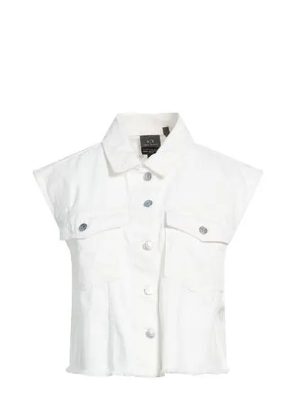 Armani Exchange Denim Outerwear Cotton Vest - White