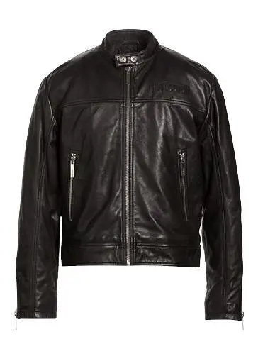 Just Cavalli Lambskin Biker Jacket - Black