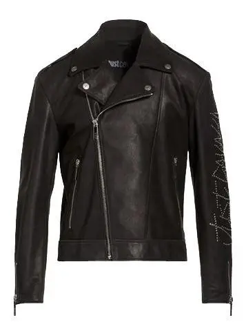 Just Cavalli Lambskin Biker Jacket - Black