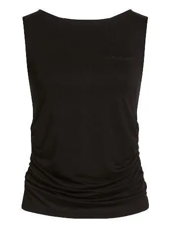 Karl Lagerfeld Sleeveless Gathered Top - Black