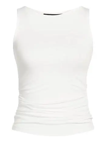 Karl Lagerfeld Sleeveless Gathered Top - White