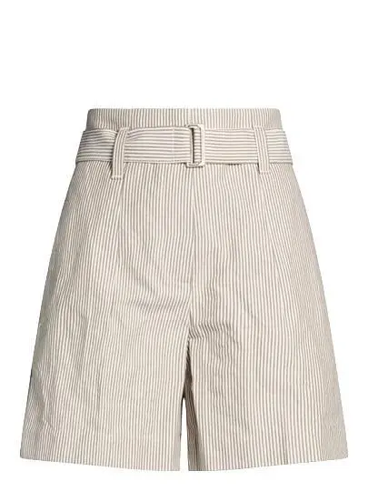Brunello Cucinelli Striped Twill Shorts - Beige