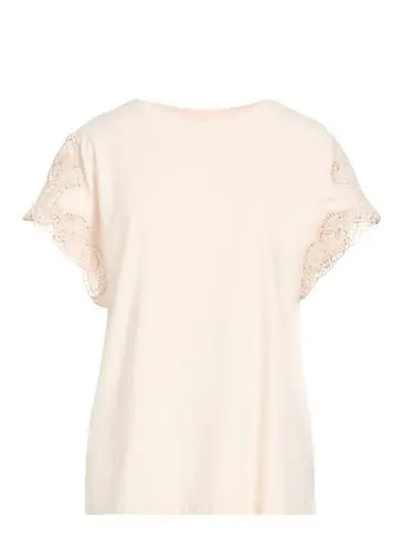 TWINSET Cotton Jersey T-shirt With Lace Trims - White