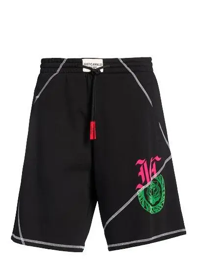 Just Cavalli Cotton Shorts - Black