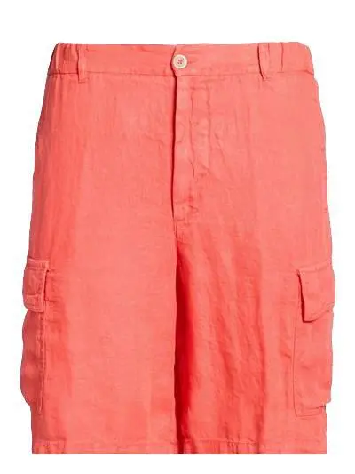 120% Lino Linen Cargo Shorts - Red