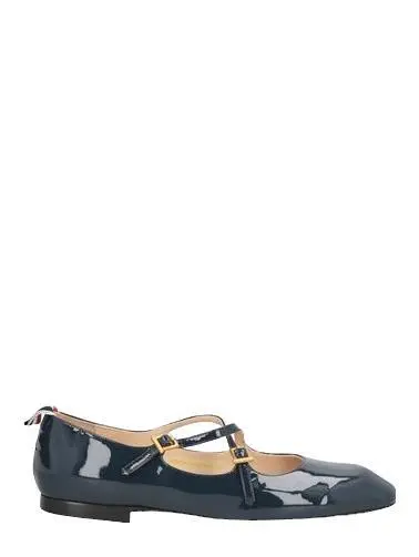 Thom Browne Leather Ballet Flats - Navy