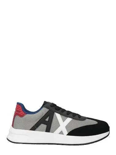 Armani Exchange Leather And Textile Low-top Sneakers - Black
