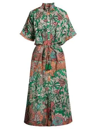 CONNOR & BLAKE Maxi Shirt Dress - Green