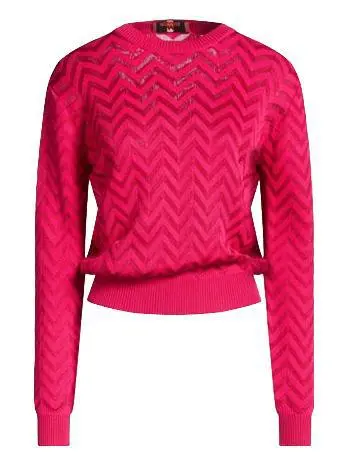 Missoni Crewneck Long Sleeve Sweater - Fuchsia